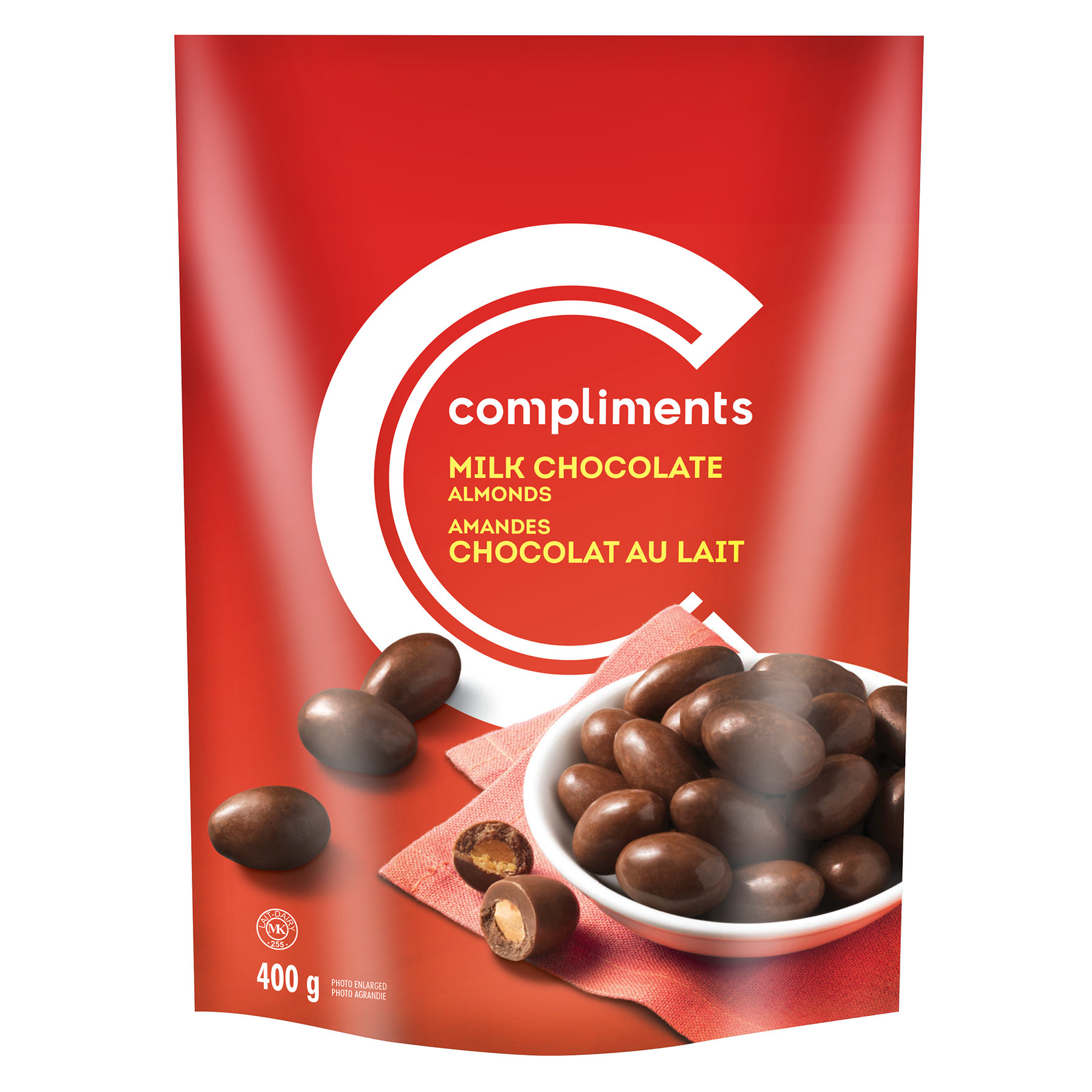Milk Chocolate Covered Almonds 400 g | Compliments.ca