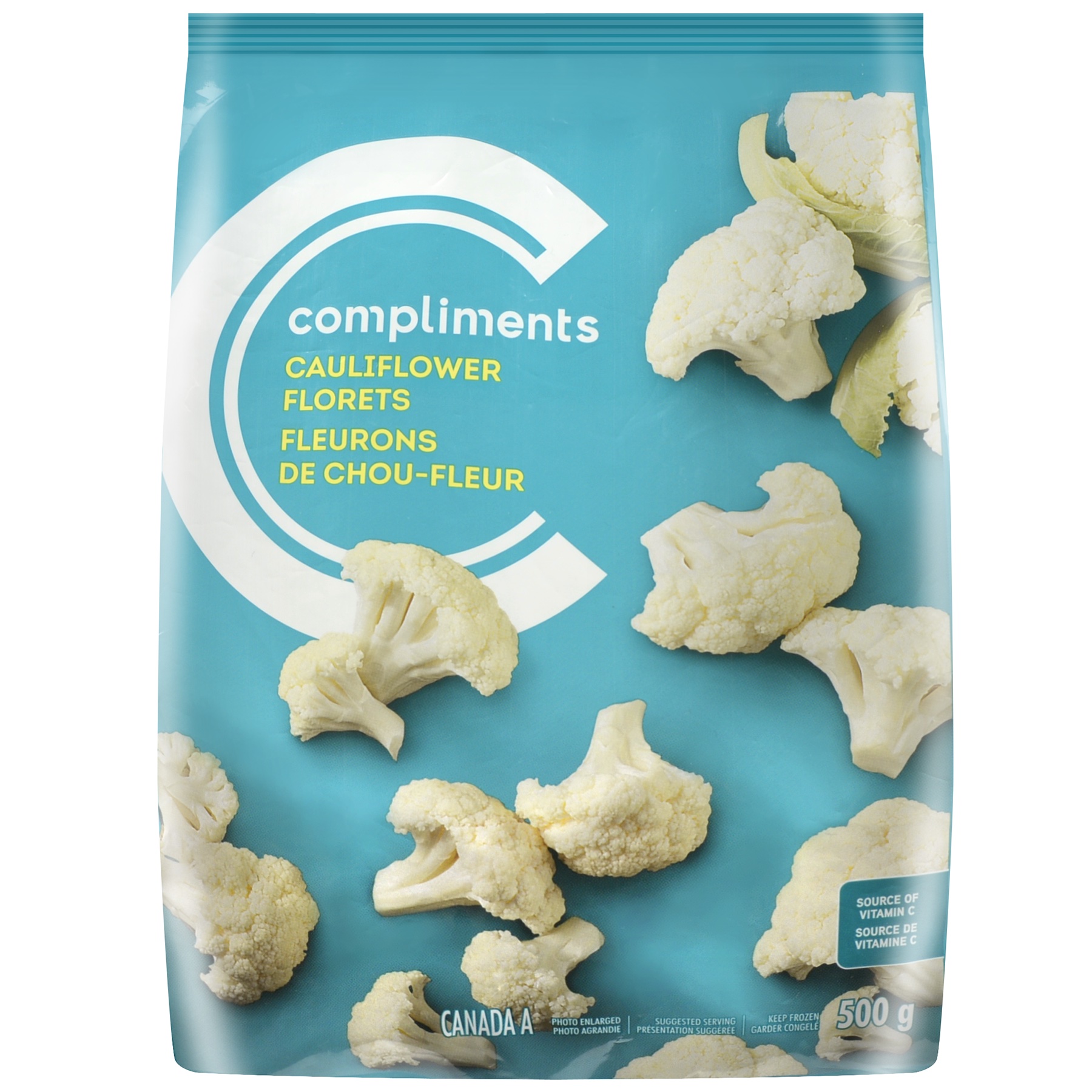 Frozen Vegetables Cauliflower Florets 500 g | Compliments.ca
