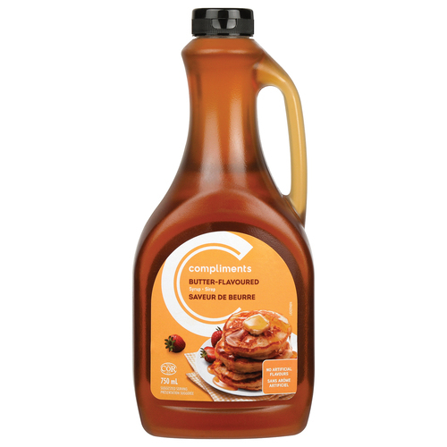 Syrup Butter Flavoured 750 ml | Compliments.ca
