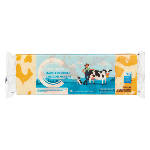 Cheddar Light Marble Cheese 400 g | Compliments.ca